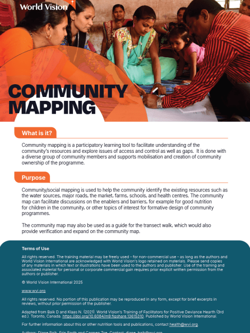 Community Mapping Tool | Health | World Vision International